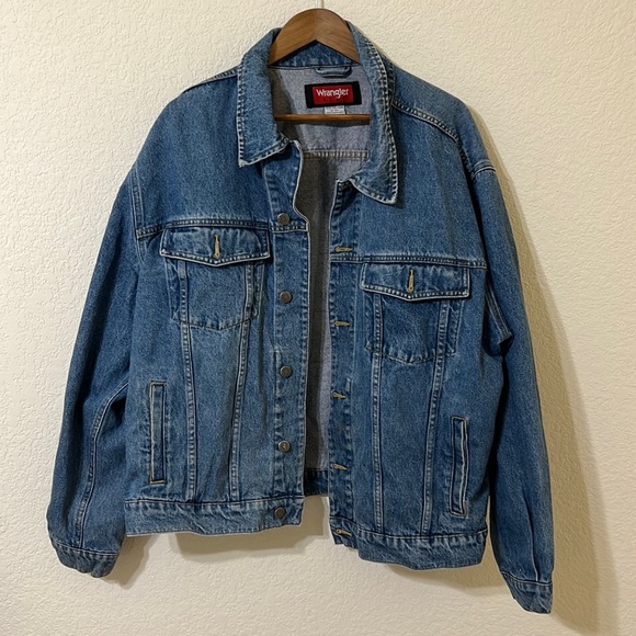 Vintage | Jackets & Coats | Vintage Wrangler Hero Denim Trucker Jacket ...